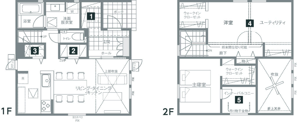 30坪の二階建て新築間取り成功例｜注文住宅の間取りで後悔を防ぐポイントも解説 - 千葉県八千代の新築一戸建て・土地活用・注文住宅は風見鶏の家・オカムラホーム
